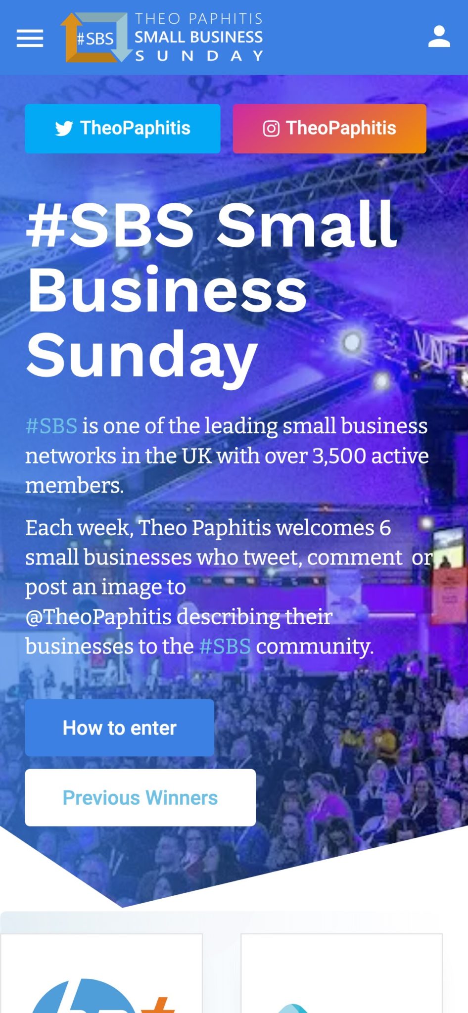 We built the Theo Paphitis Small Business Sunday (SBS) website